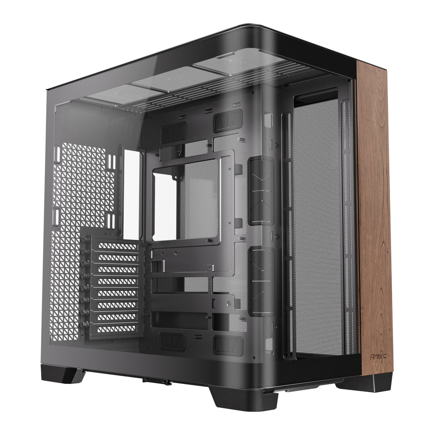 Antec C8 Curved Wood E-ATX | ATX | Micro-ATX | ITX Dual Chamber Gaming Chassis – Black – Blu Dot SA