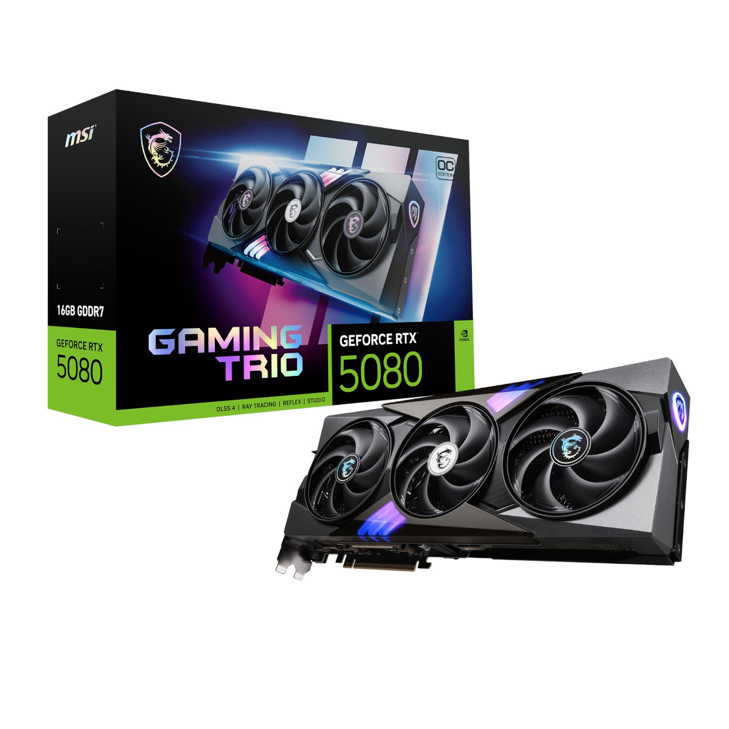 MSI GeForce RTX 5080 GAMING TRIO OC 16G Graphics Card – Blu Dot SA