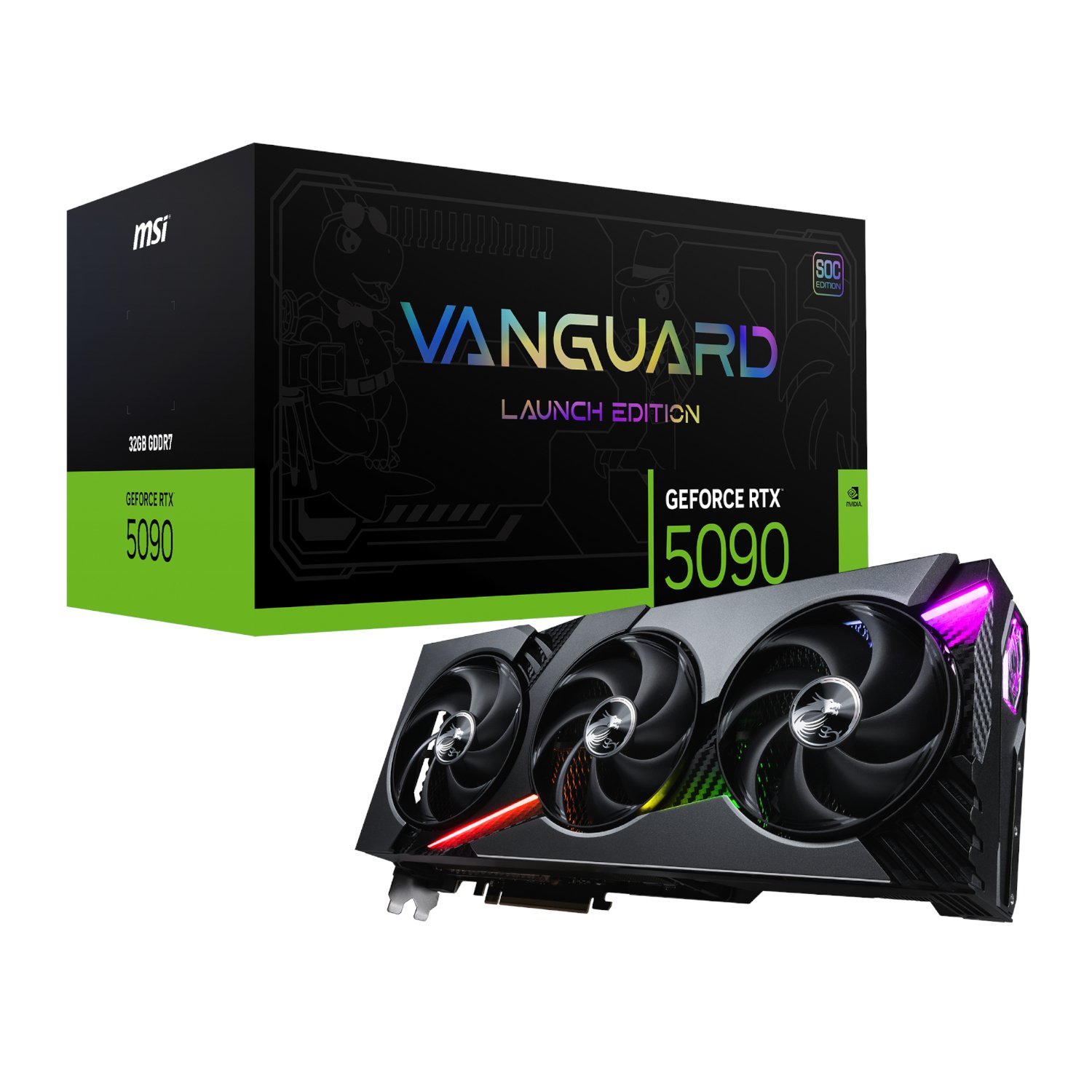 MSI GeForce RTX 5090 VANGUARD SOC Launch Edition 32GB Graphics Card – Blu Dot SA
